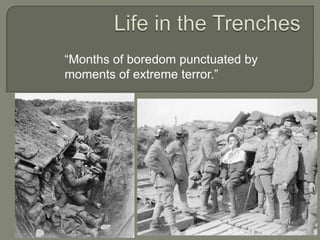 World War 1 Trench Life/Warfare | PPTX