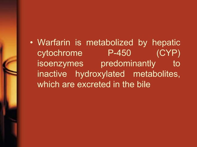 Warfarin toxicity | PPT | Blood Disorders | Diseases and Conditions