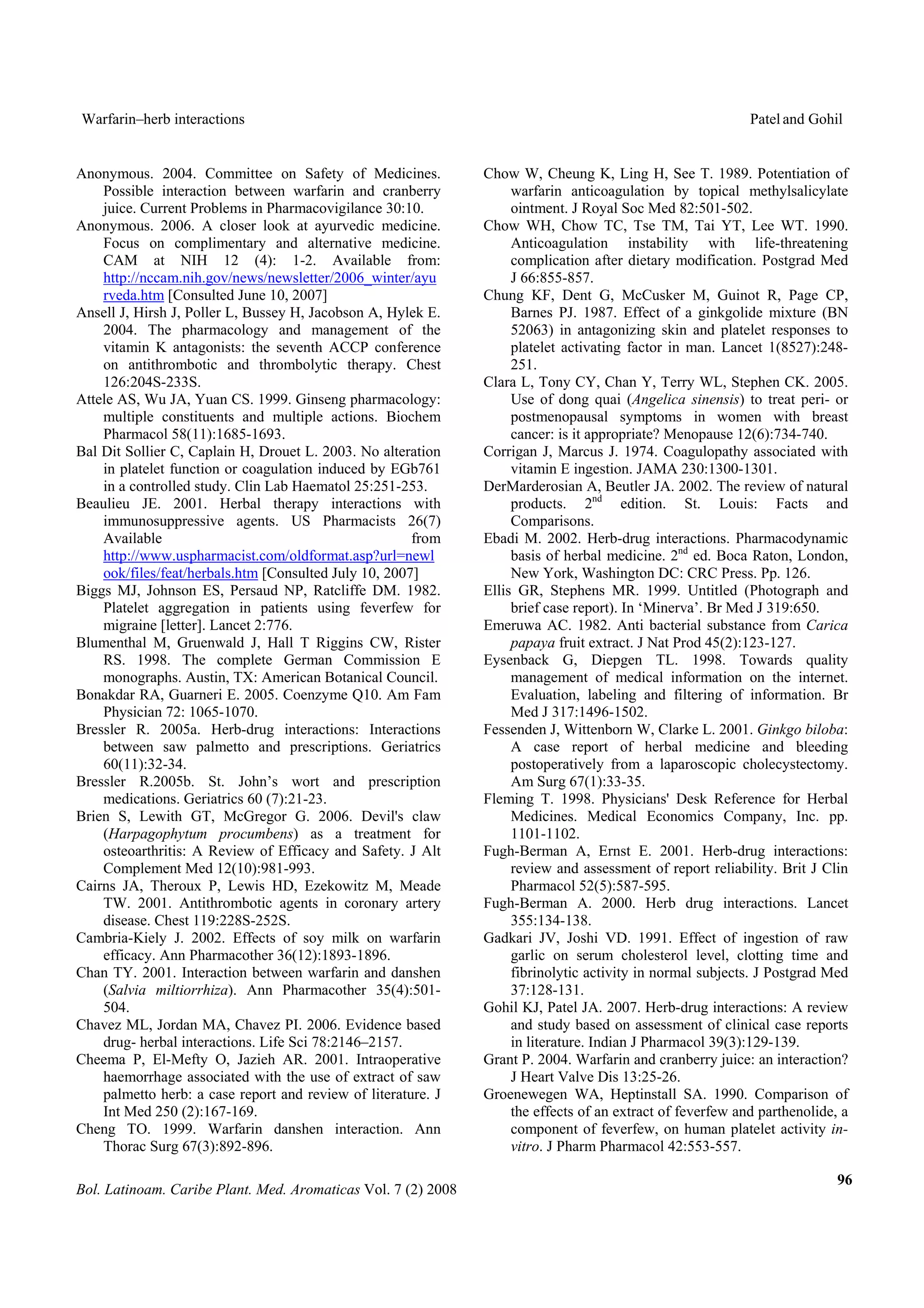 Warfarin vitamin k_patel_2008 | PDF
