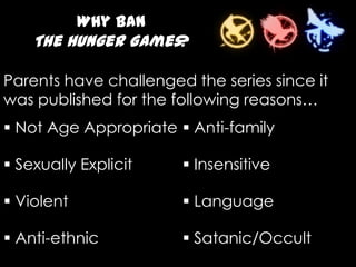 Banned Book: The Hunger Games Trilogy | PPTX