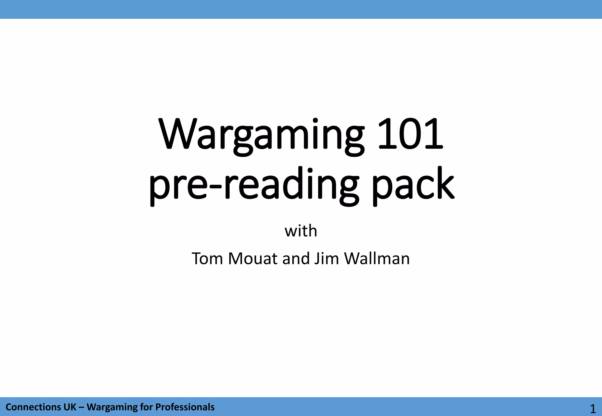 Wargaming 101 | PPTX