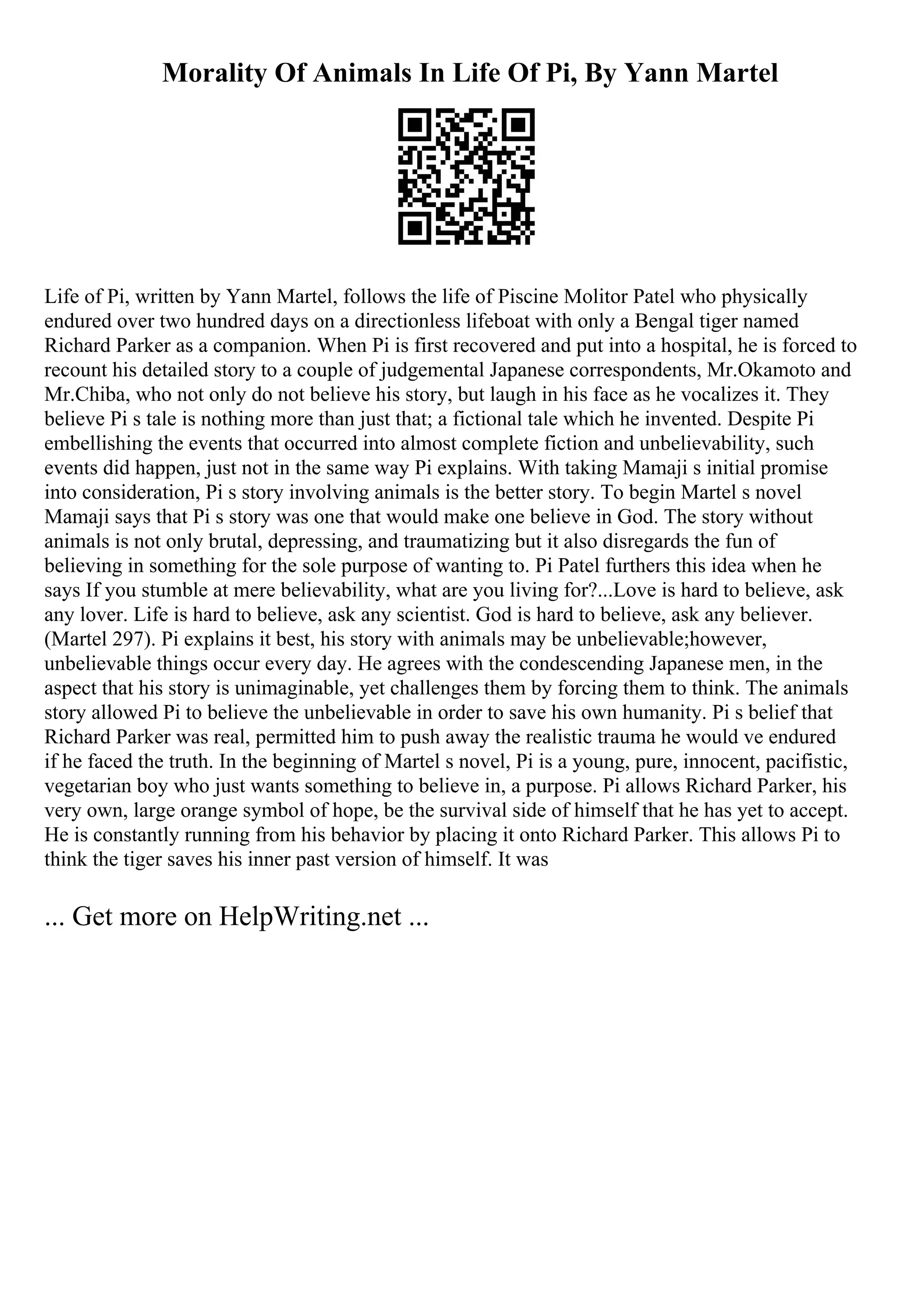 War Horse Essay Topics | PDF