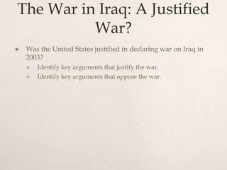 The War in Iraq | PPTX