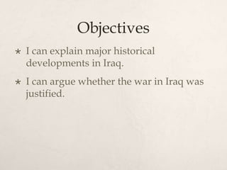 The War in Iraq | PPTX