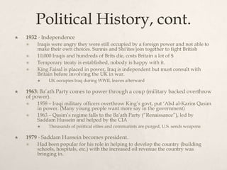 War in Iraq lecture with video links | PPT
