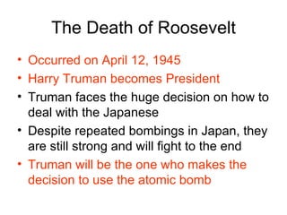 War in the pacific to atomic bomb | PPT