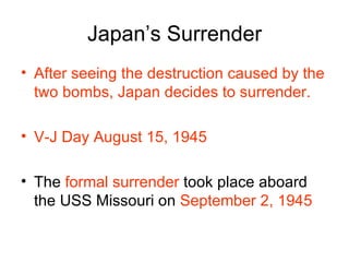 War in the pacific to atomic bomb | PPT