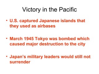 War in the pacific to atomic bomb | PPT