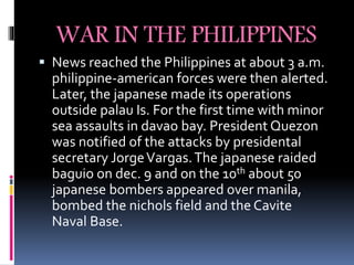 War in the Philippines | PPTX