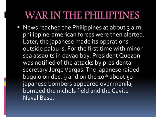 War in the Philippines | PPT