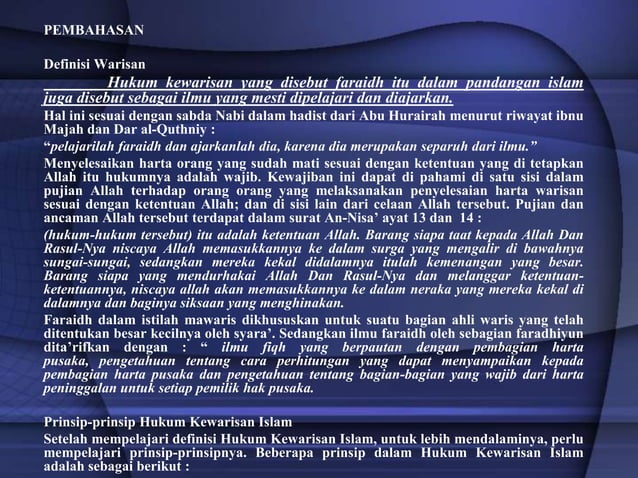 Warisan dalam islam | PPTX