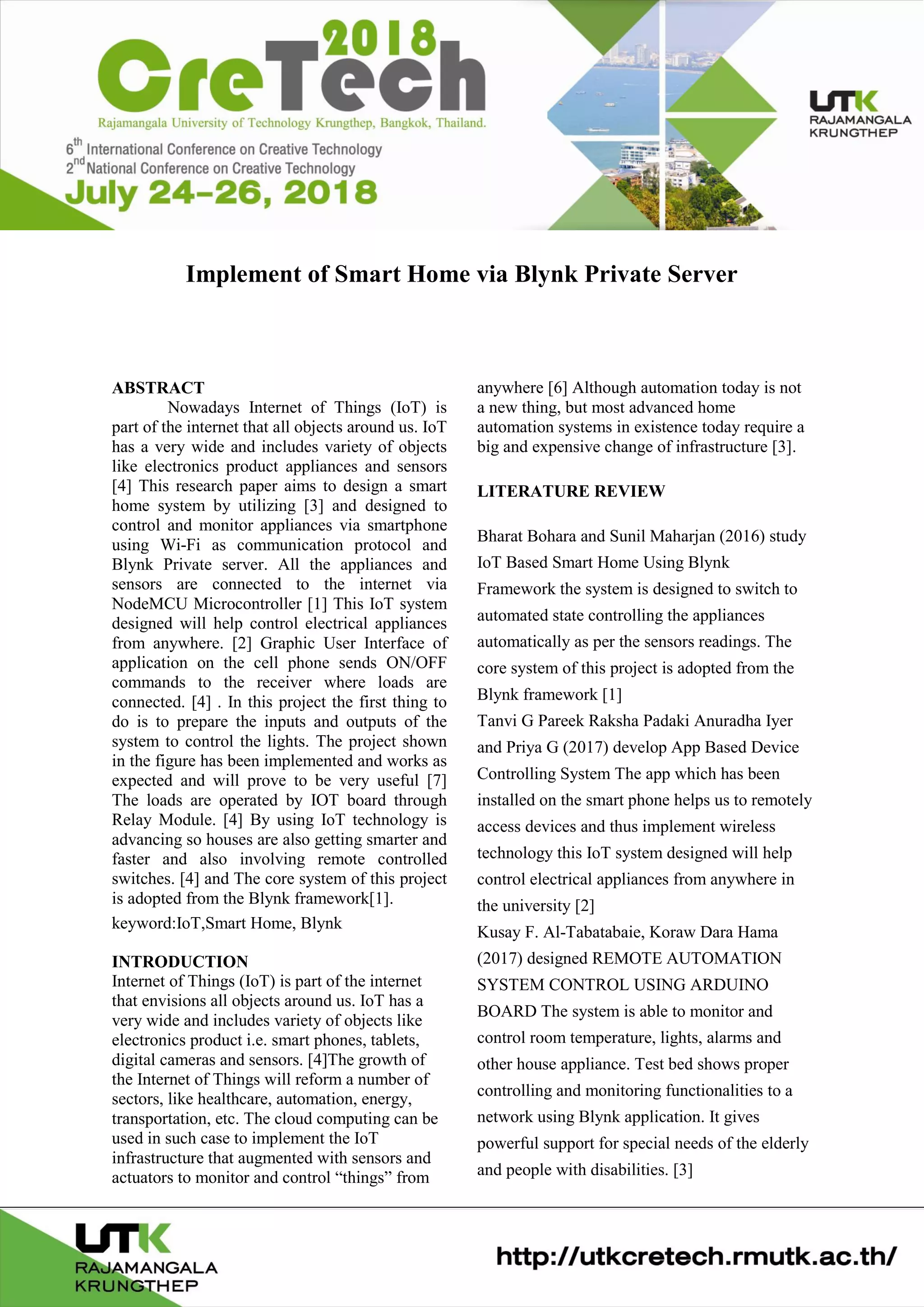 Smart Home vis Blynk | PDF