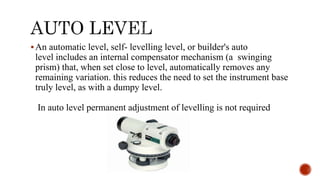 Surveying and instruments used, compass used in survey, auto level ...