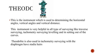 Surveying and instruments used, compass used in survey, auto level ...