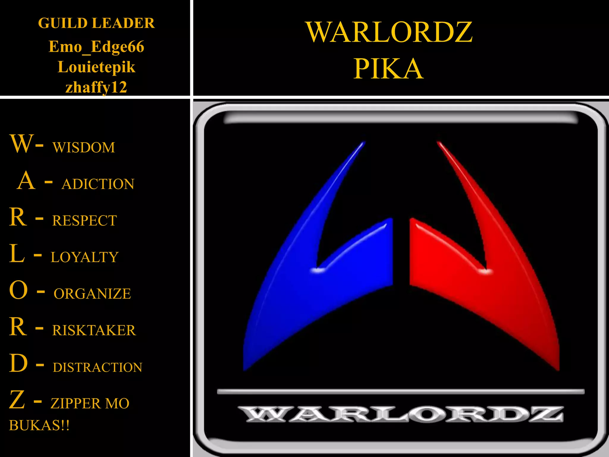 W A R L O R D Z | PPTX