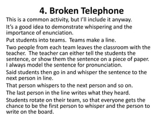 12 ESL Activities for the Classroom | PPTX