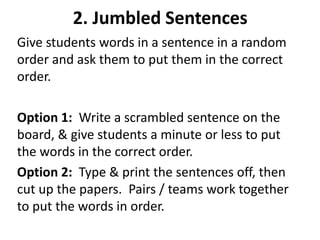 12 ESL Activities for the Classroom | PPTX