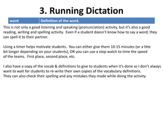 12 ESL Activities for the Classroom | PPTX
