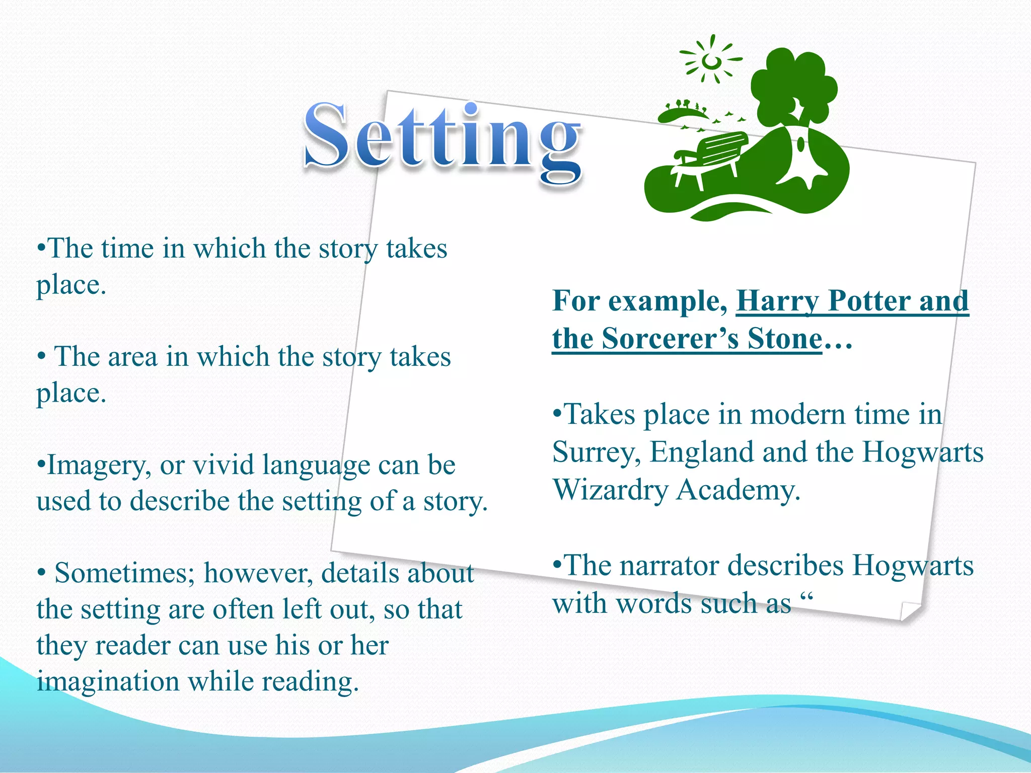 Charcters, Setting, and Plot Structure | PPTX