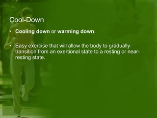 Warm up & cool-down | PPT