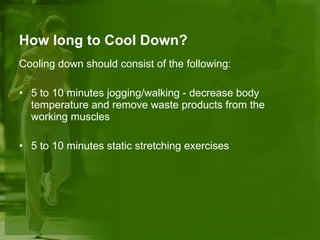 Warm up & cool-down | PPT