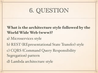 Software Architecture - Quiz Questions | PDF