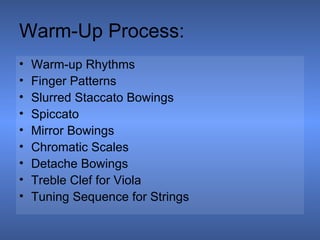 Warm Ups For Strings | PPT