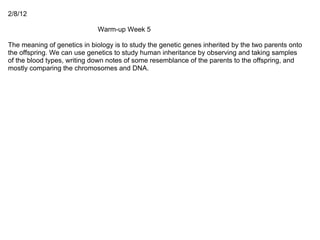 Warm up week 5 | PPT