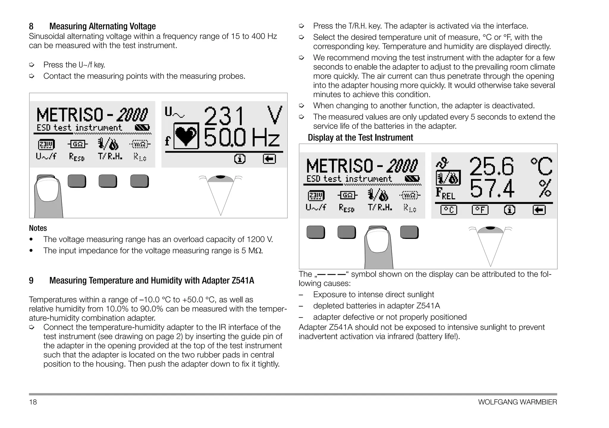 Manual de uso del megohmetro METRISO 2000 | PDF