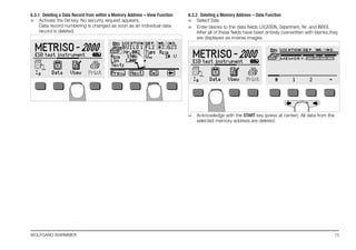 Manual de uso del megohmetro METRISO 2000 | PDF