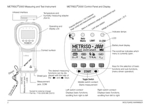 Manual de uso del megohmetro METRISO 2000 | PDF