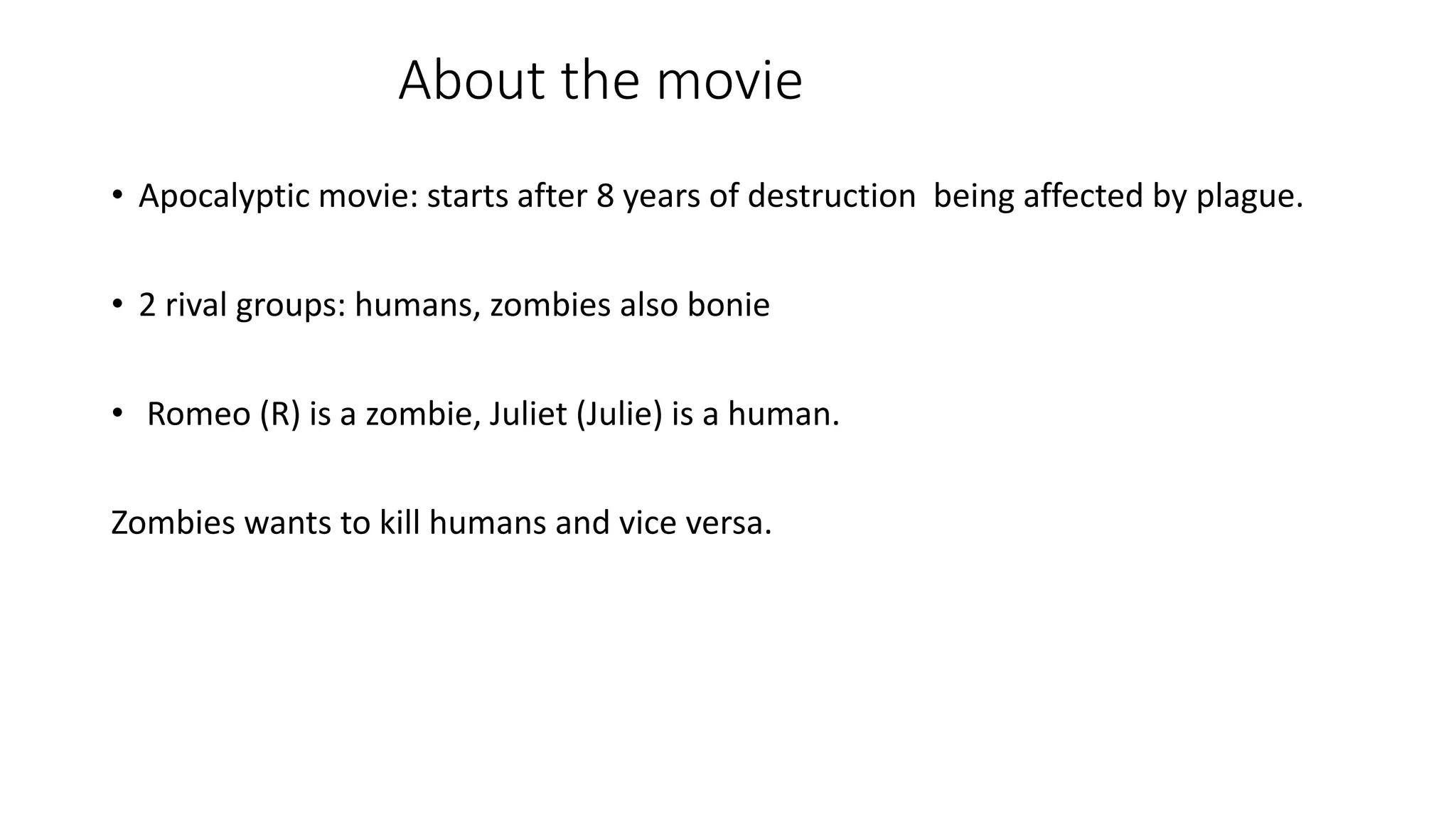 Warm bodies presentation | PPTX