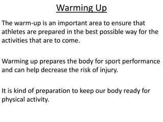 Warming Up in Sports.pptx | Heart and Cardiovascular Diseases ...
