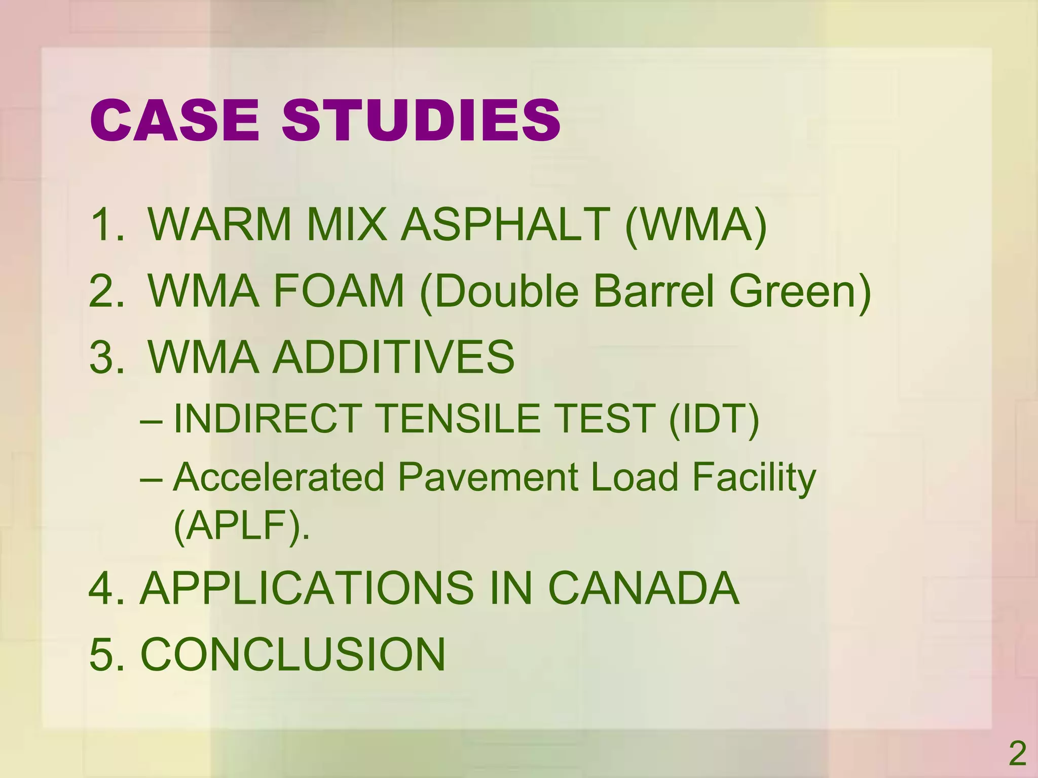Warm Mix Asphalt | PPTX