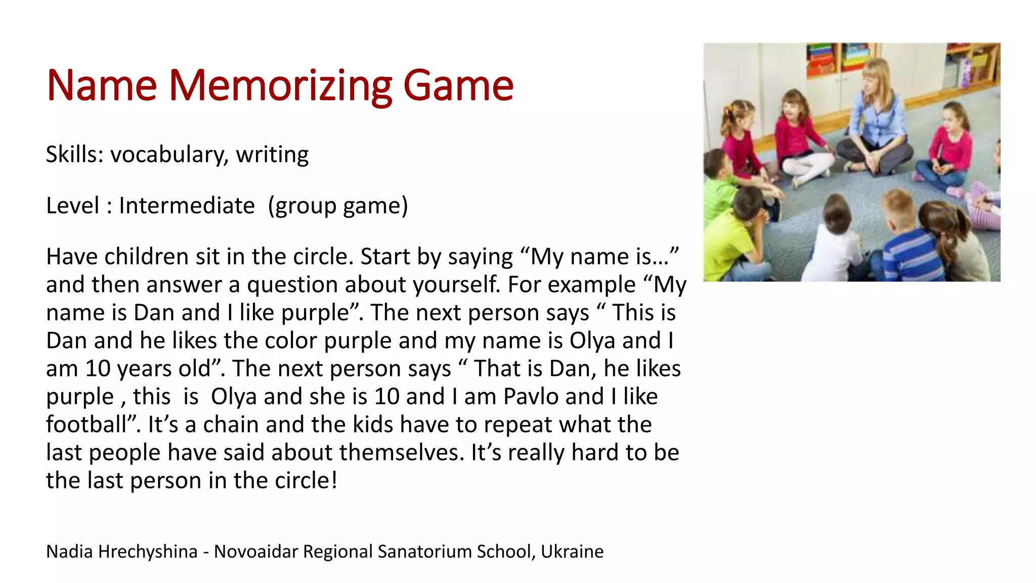 Warm up activities for ELT class | PPTX