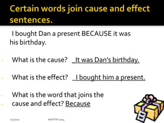 Warm Up Cause & Effect | PPT
