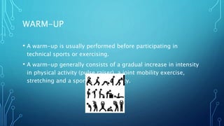 Warm up, main activity and cooldown | PPTX