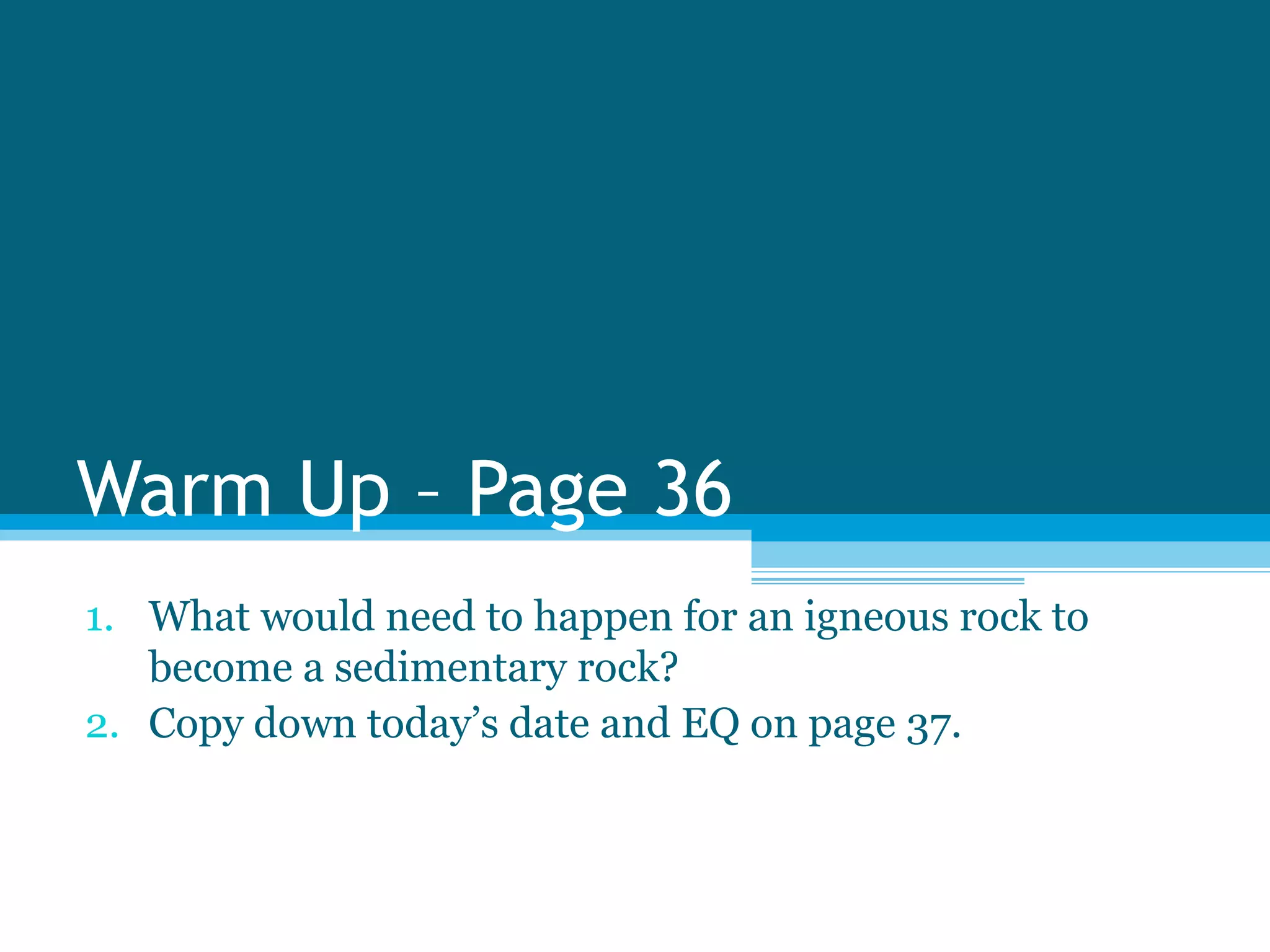 Rock Cycle Notes | PPT | Geology | Science