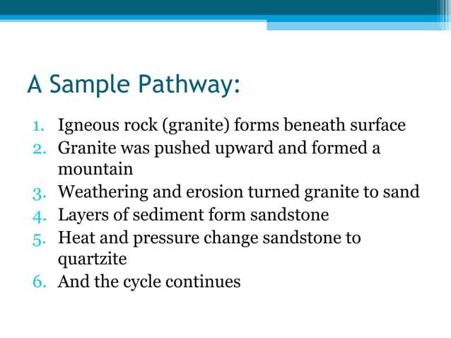 Rock Cycle Notes | PPT