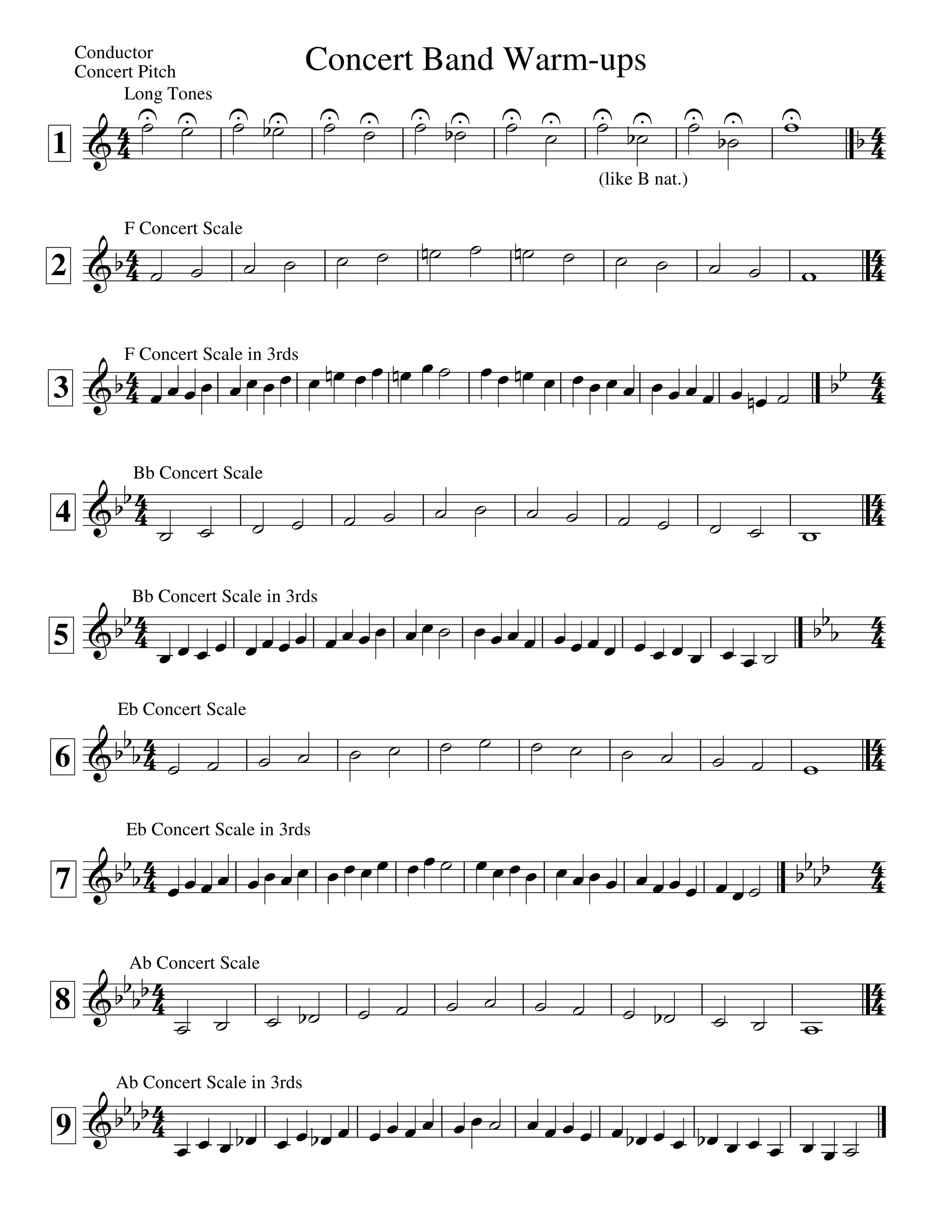 Warm ups score__parts | PDF