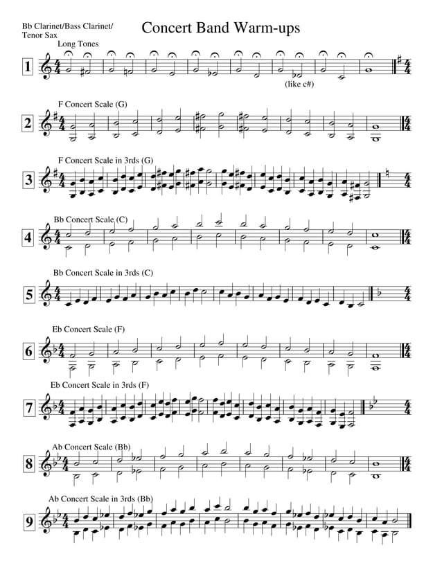 Warm ups score__parts | PDF