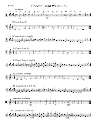 Warm ups score__parts | PDF