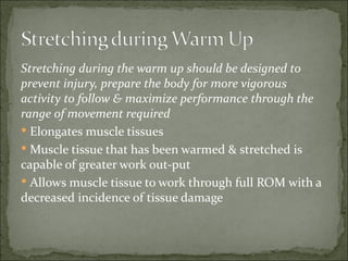 Warm up, stretching & injury prevention | PPT