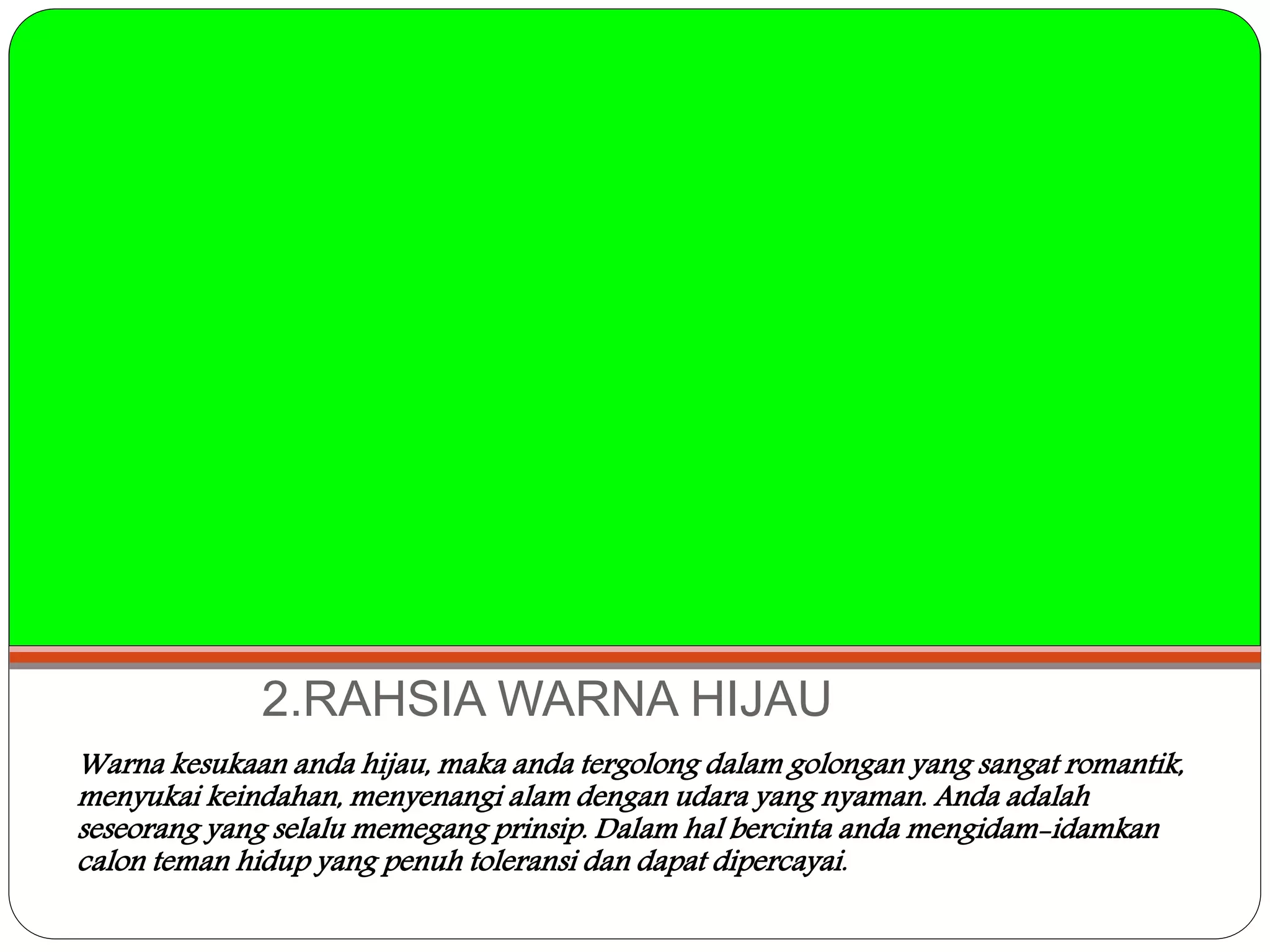 Rahsia Warna Kegemaran | PPTX