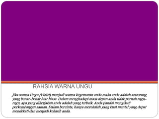 Rahsia Warna Kegemaran | PPTX