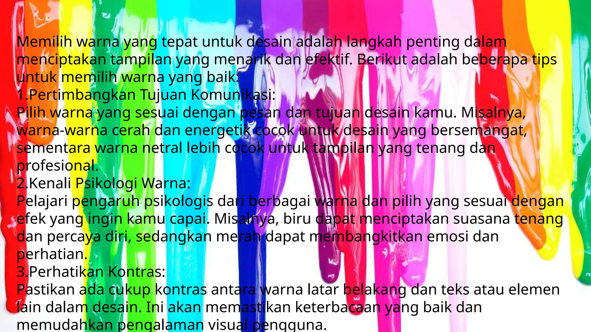 TEORI WARNA PADA DESAIN GRAFIS MENGGUNAKAN COLOR WHEEL | PPTX