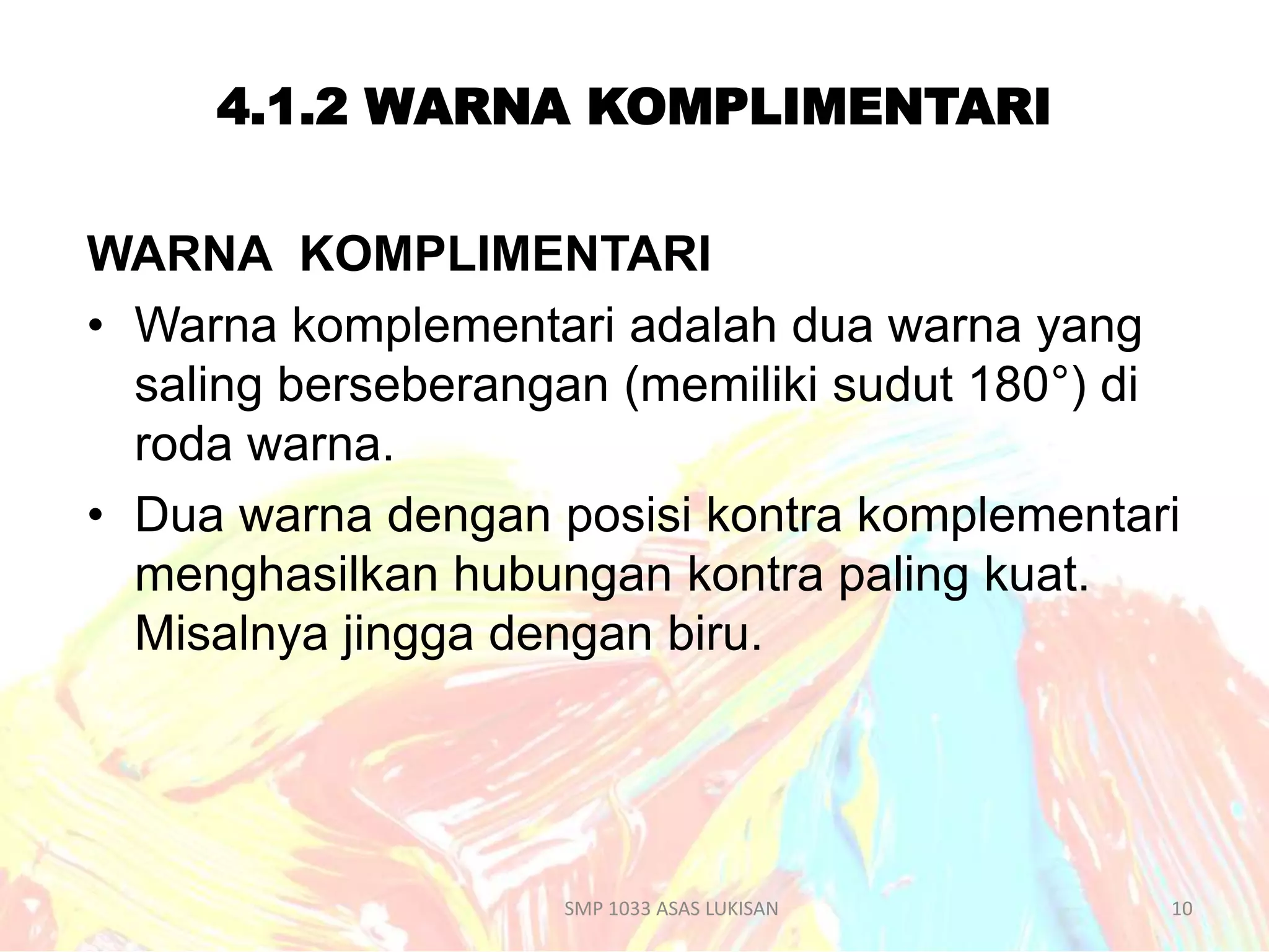 Warna dalam lukisan persembahan | PPTX