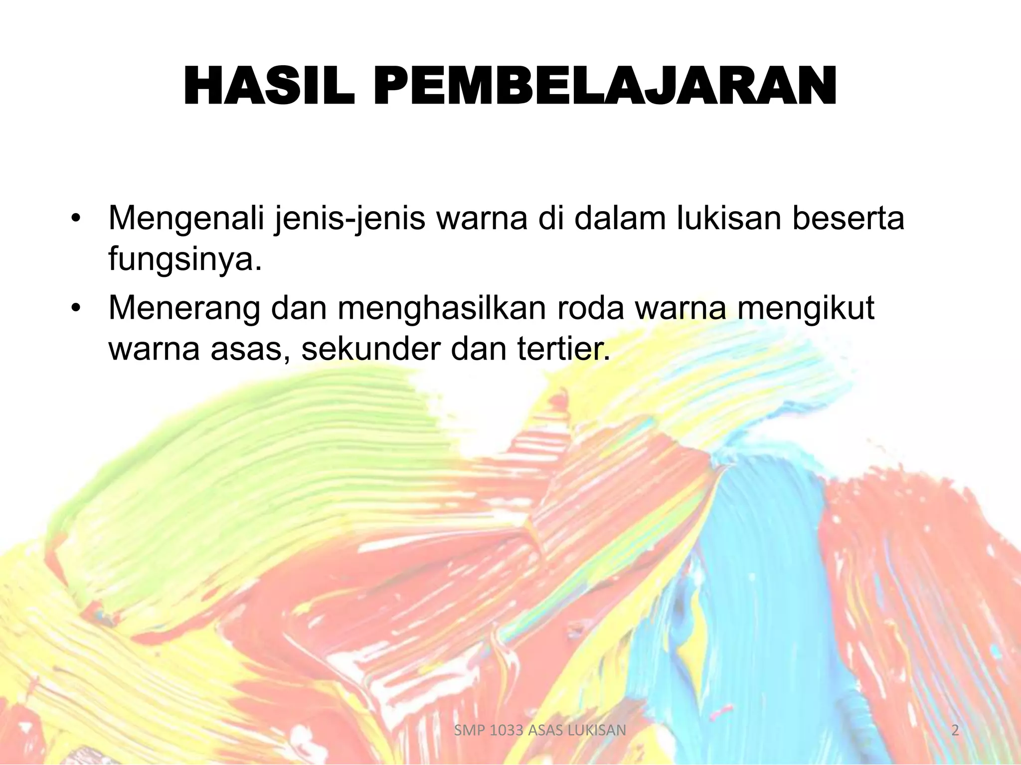 Warna dalam lukisan persembahan | PPTX