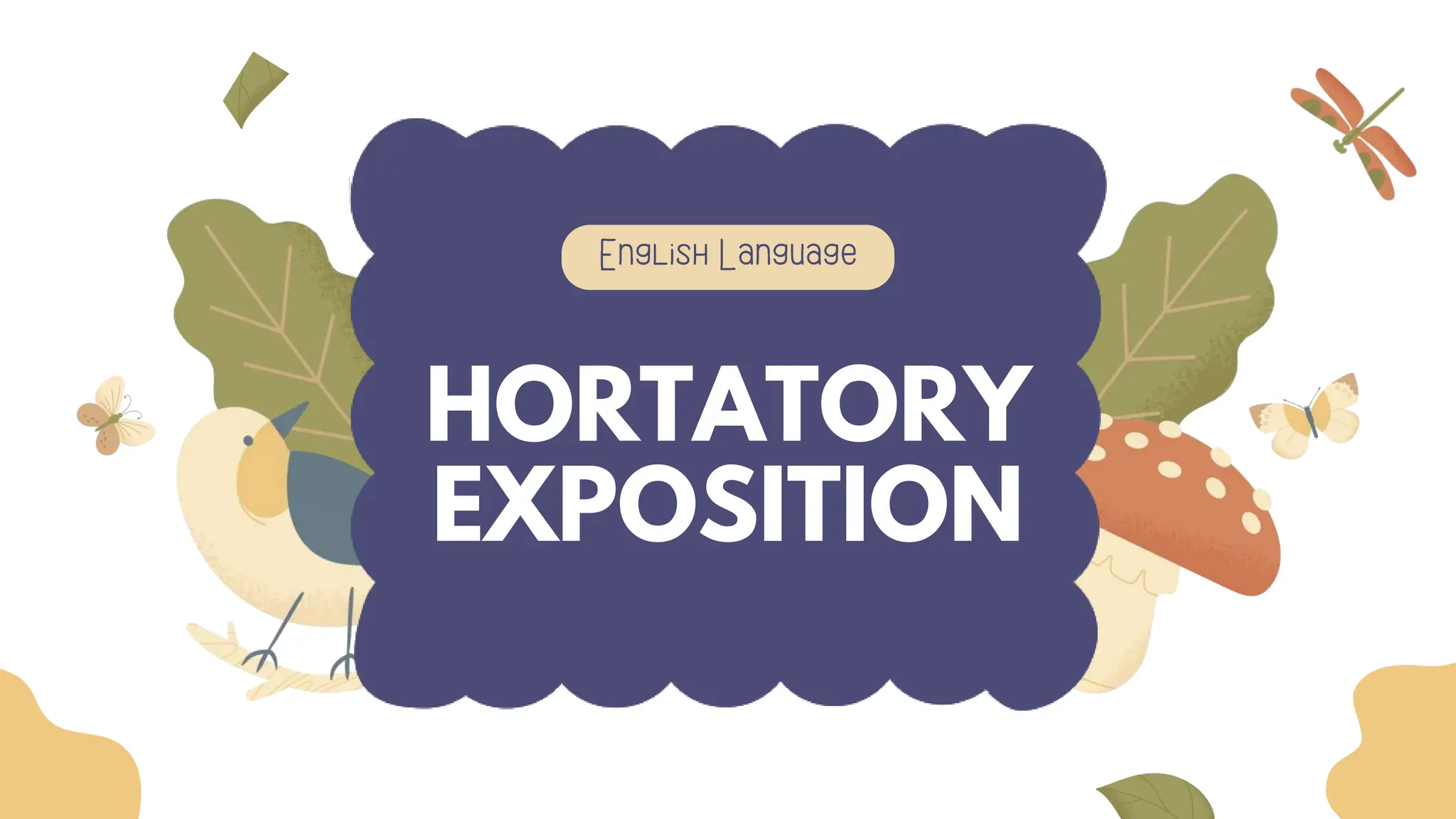 Penjelasan tentang hortatory exposition. | PPTX