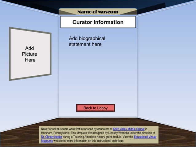 Warneka museum template | PPTX | Museums & Galleries | Attractions